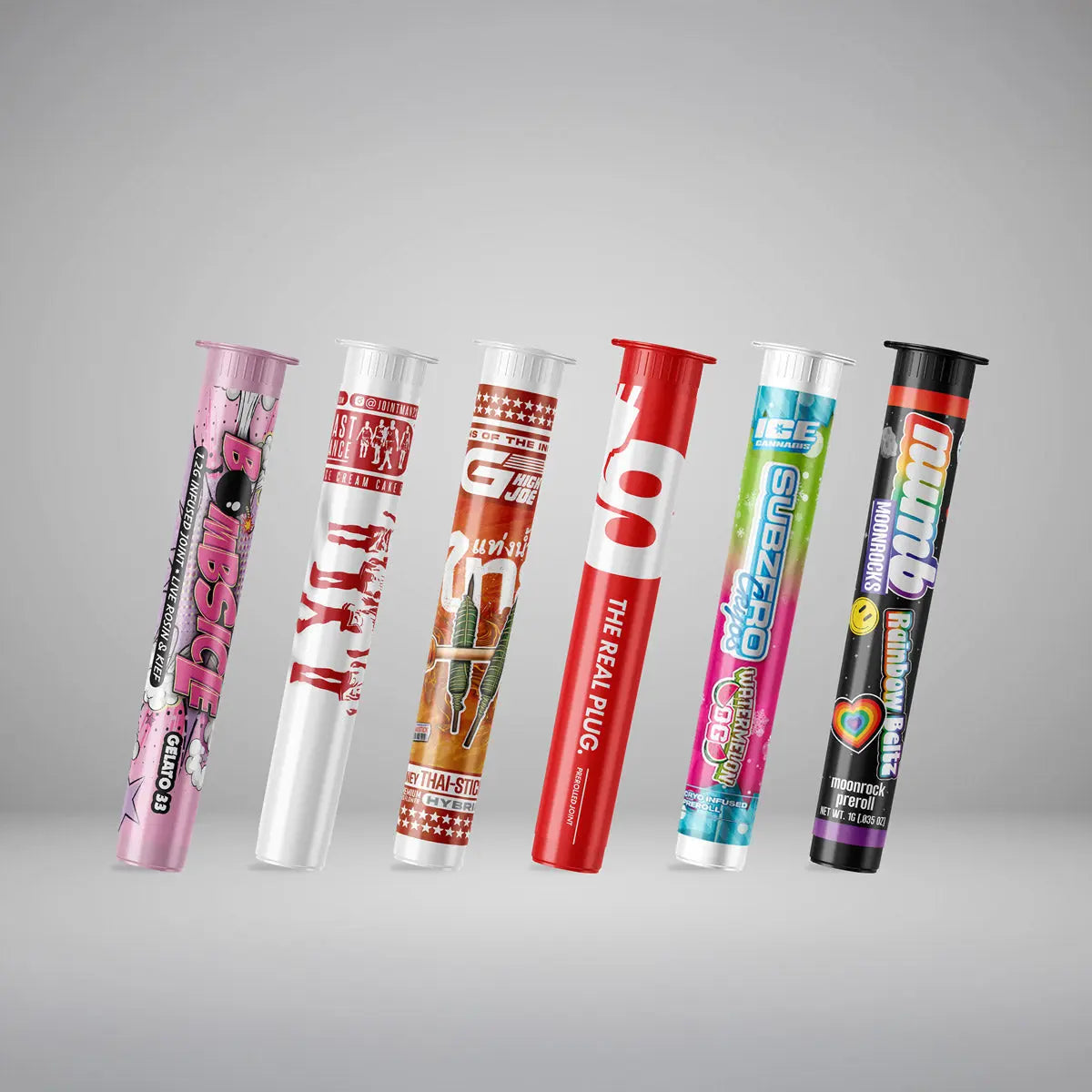 Custom Pre-Labeled 116mm Plastic Pop Top Tubes | Pre-Roll Packaging ...